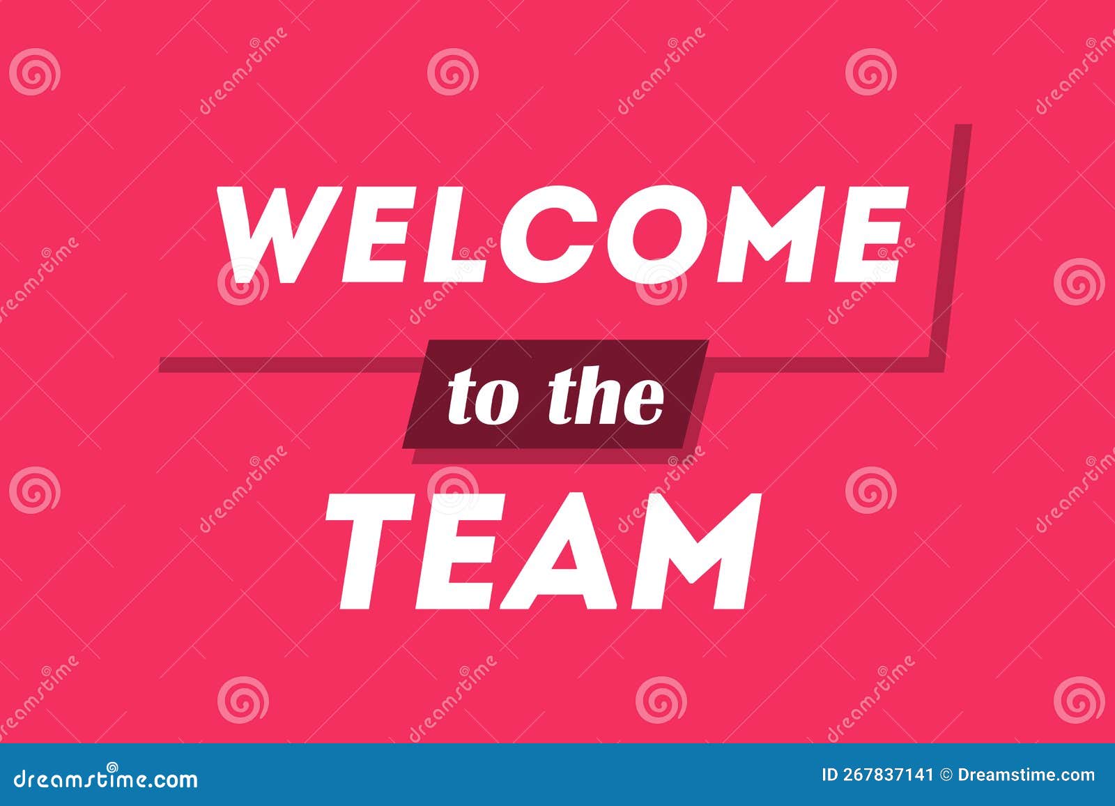 Welcome To the Team Red Monocolor Banner Stock Vector - Illustration of ...