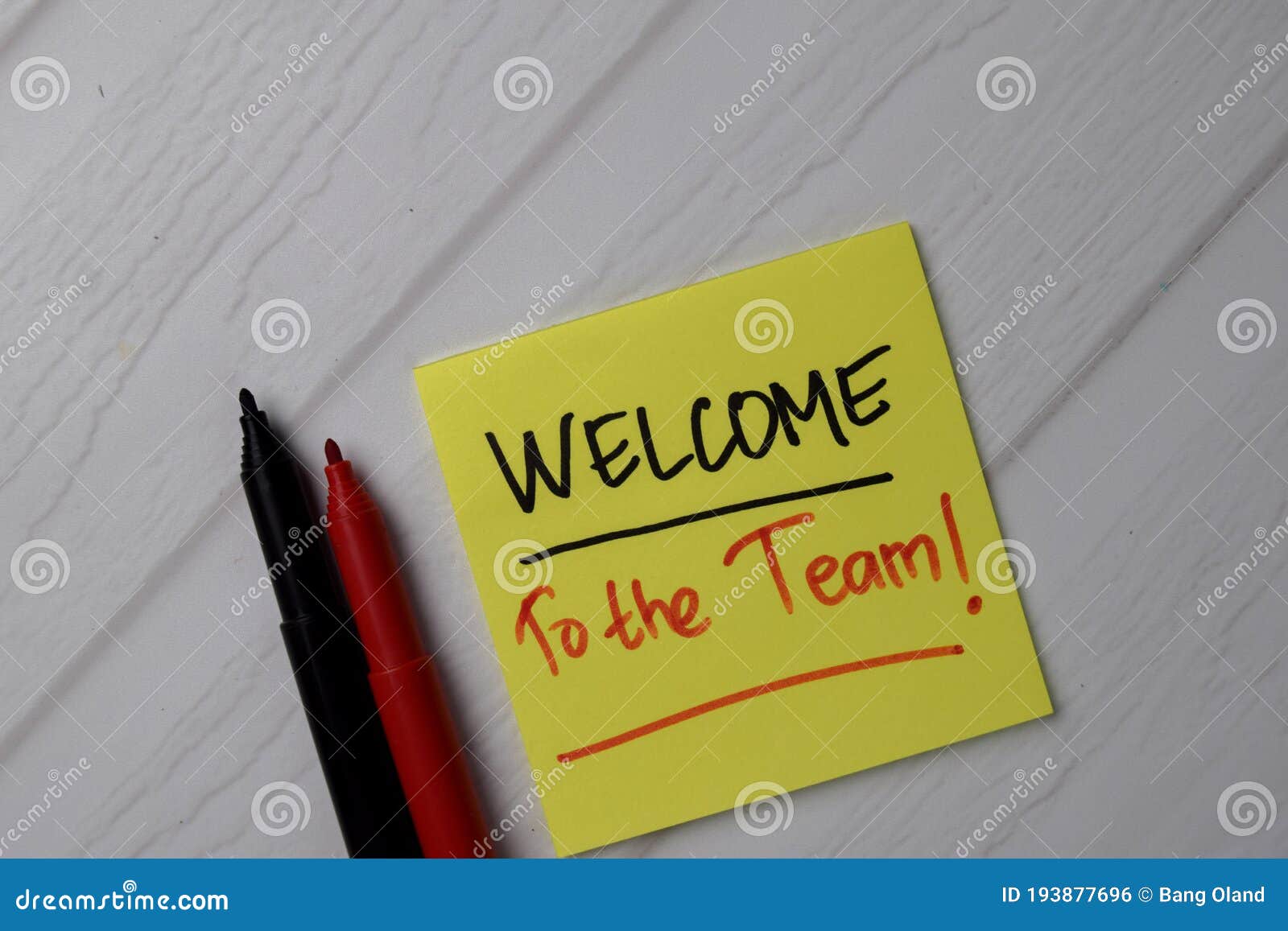 Welcome To the Team! Text on Sticky Notes with Office Desk Stock Photo ...