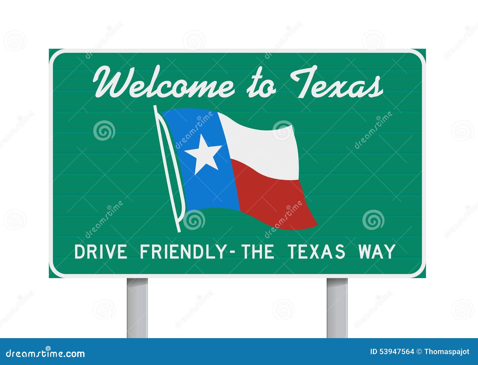Welcome to Texas road sign stock vector. Illustration of isolated ...