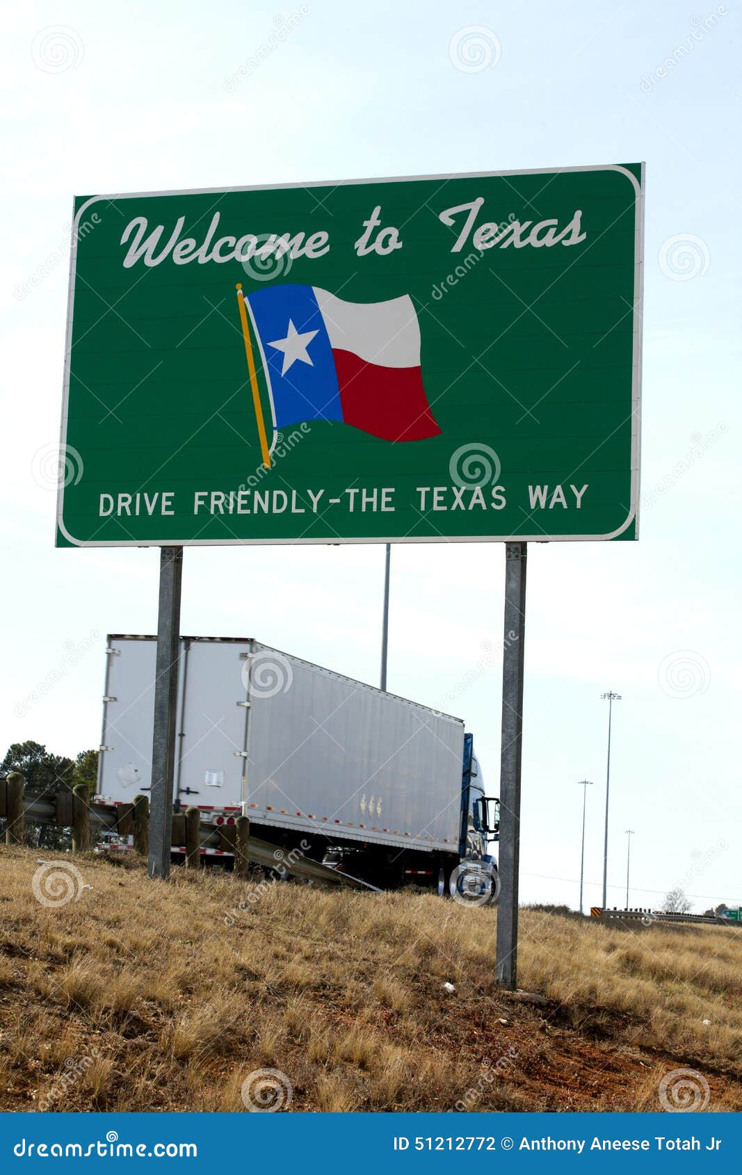 Welcome to Texas sign stock photo. Image of truck, roadway - 51212772