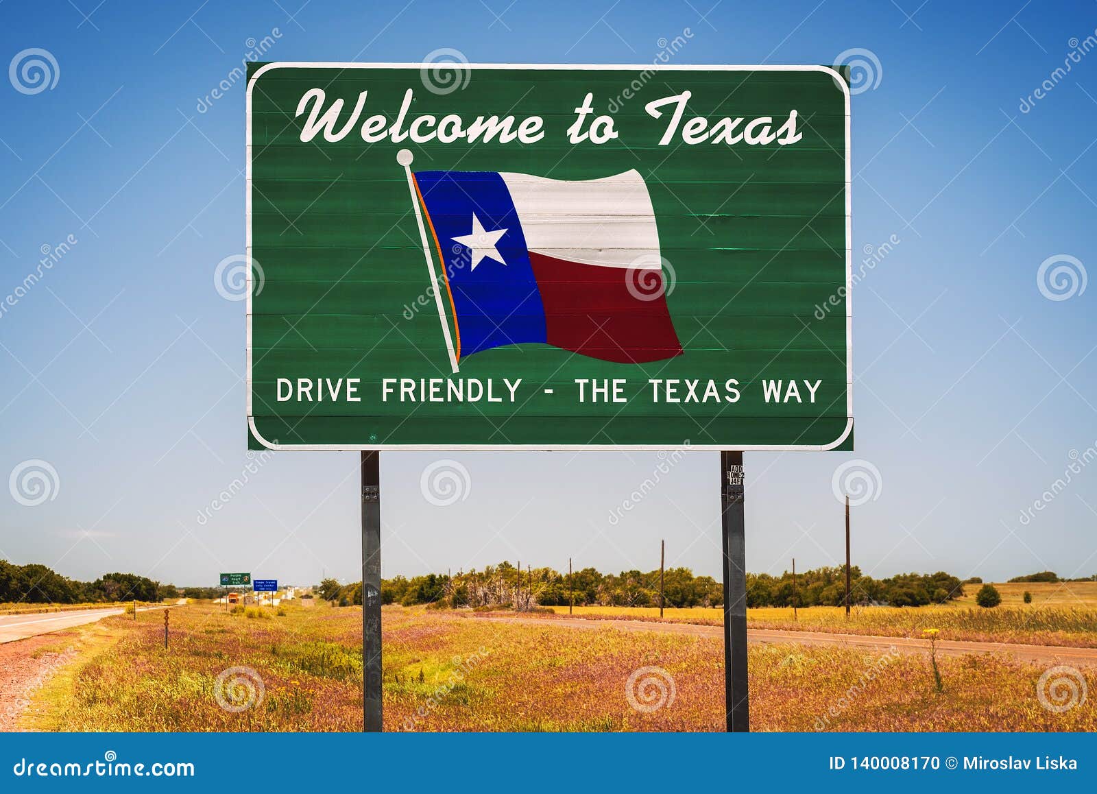 Welcome To Texas State Sign Stock Photo - Image of hospitality, flag ...