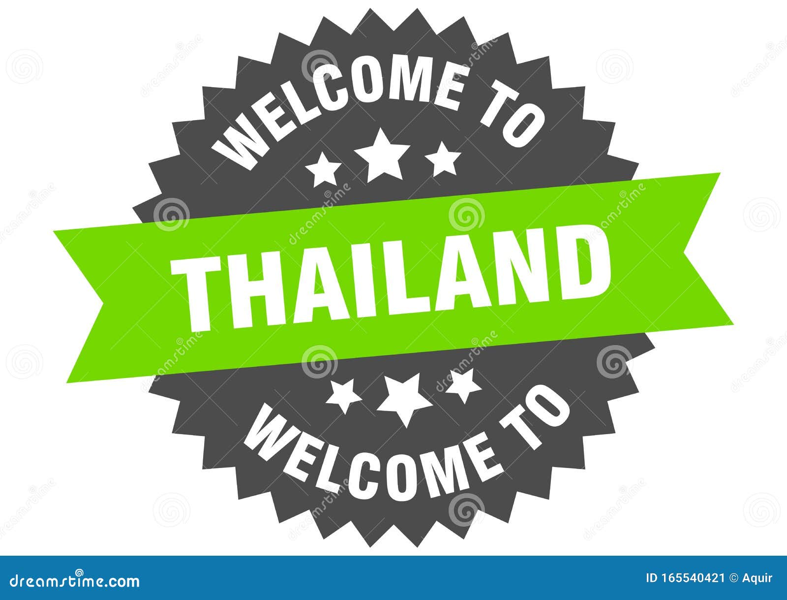 Welcome To Thailand. Welcome To Thailand Isolated Sticker Stock Vector ...