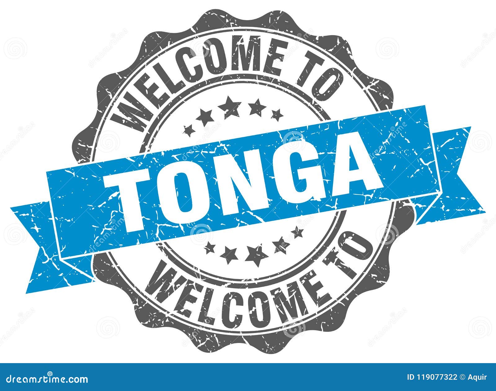 Welcome to Tonga seal stock vector. Illustration of label - 119077322