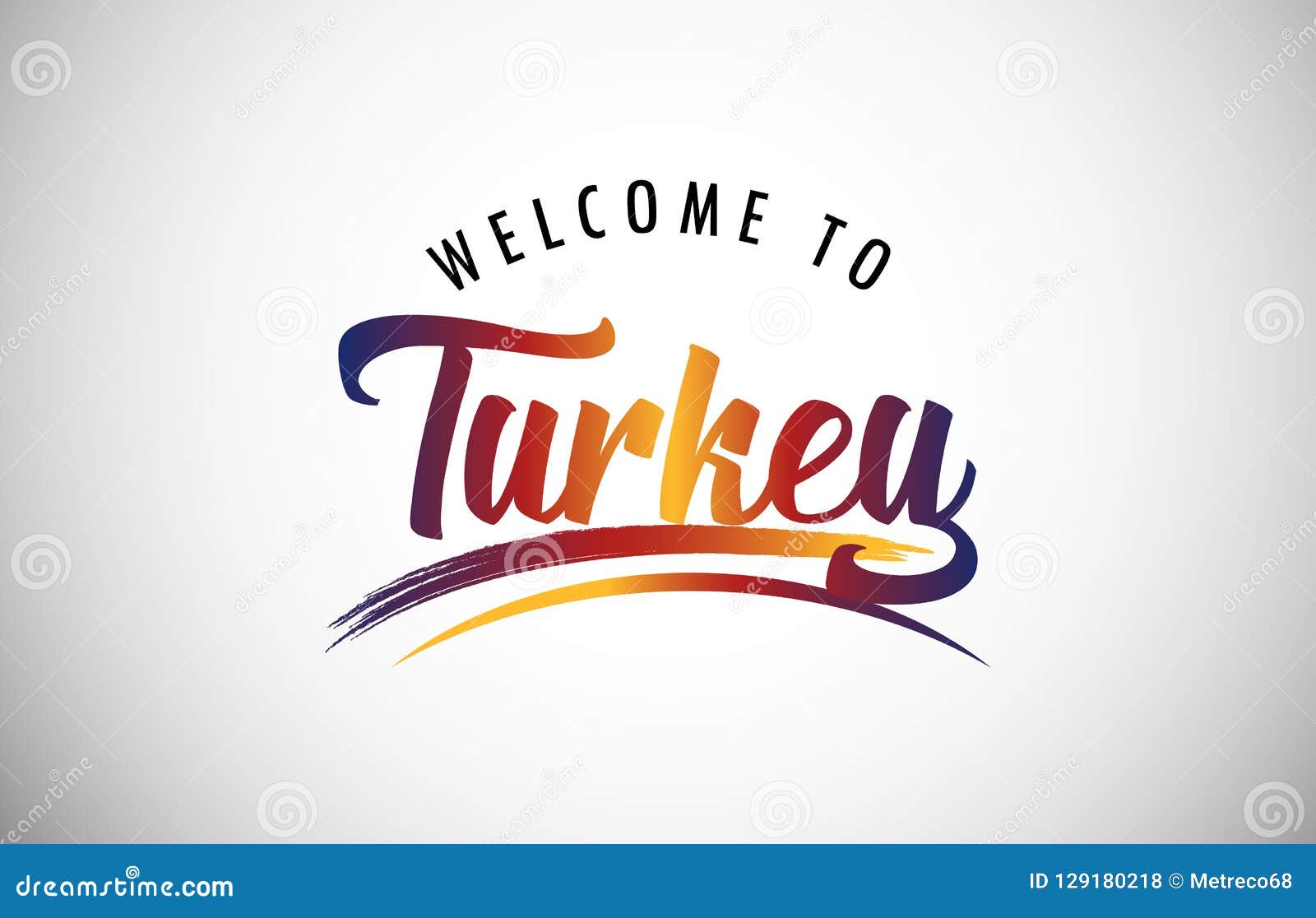 Welcome to Turkey stock vector. Illustration of banner - 129180218