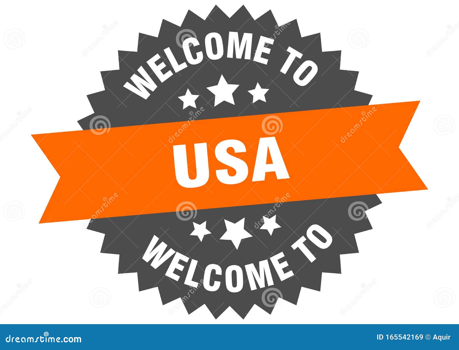 Welcome To Usa. Welcome To Usa Isolated Sticker Stock Vector ...