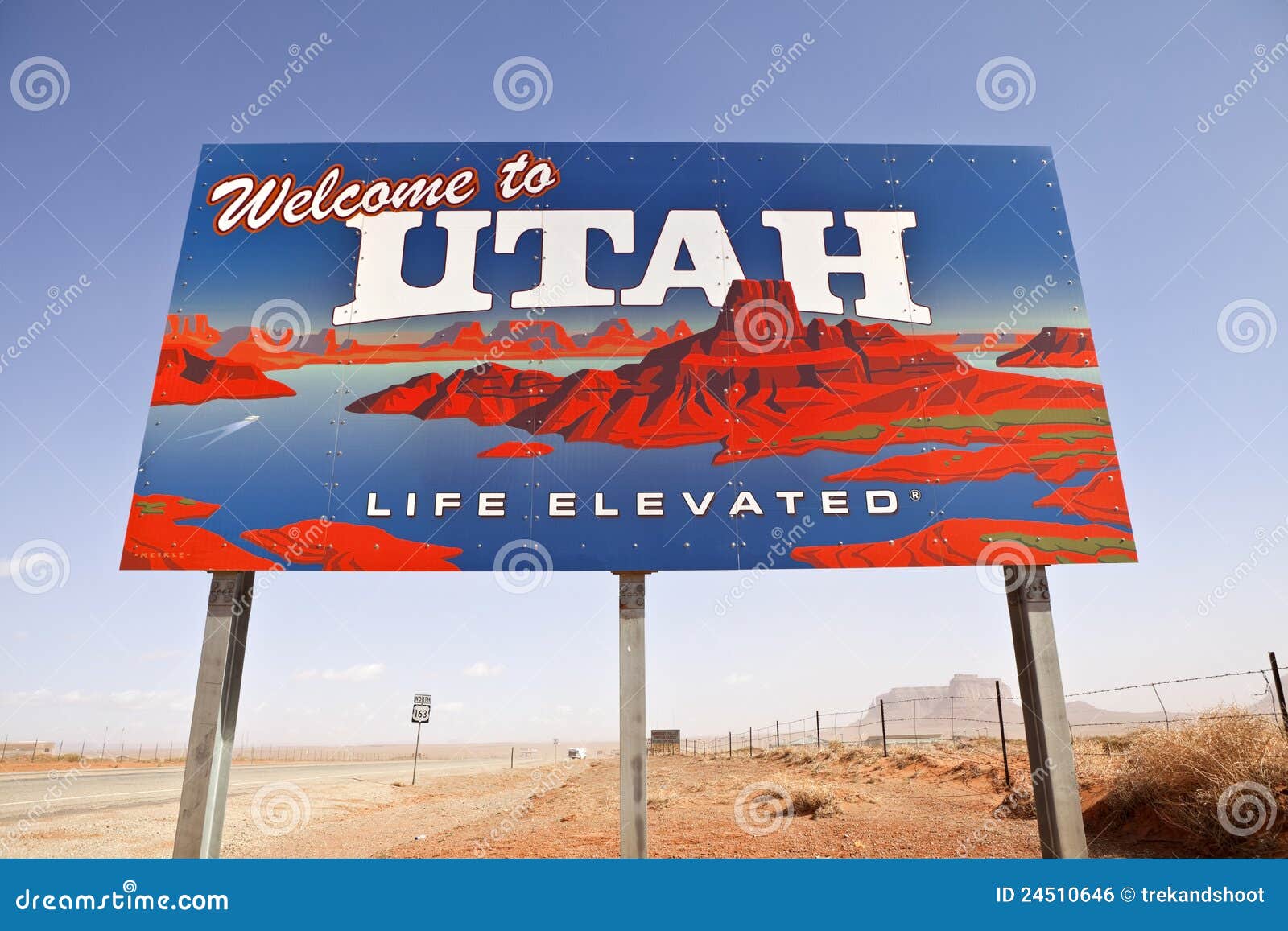 Welcome to Utah Billboard editorial photo. Image of monument - 24510646