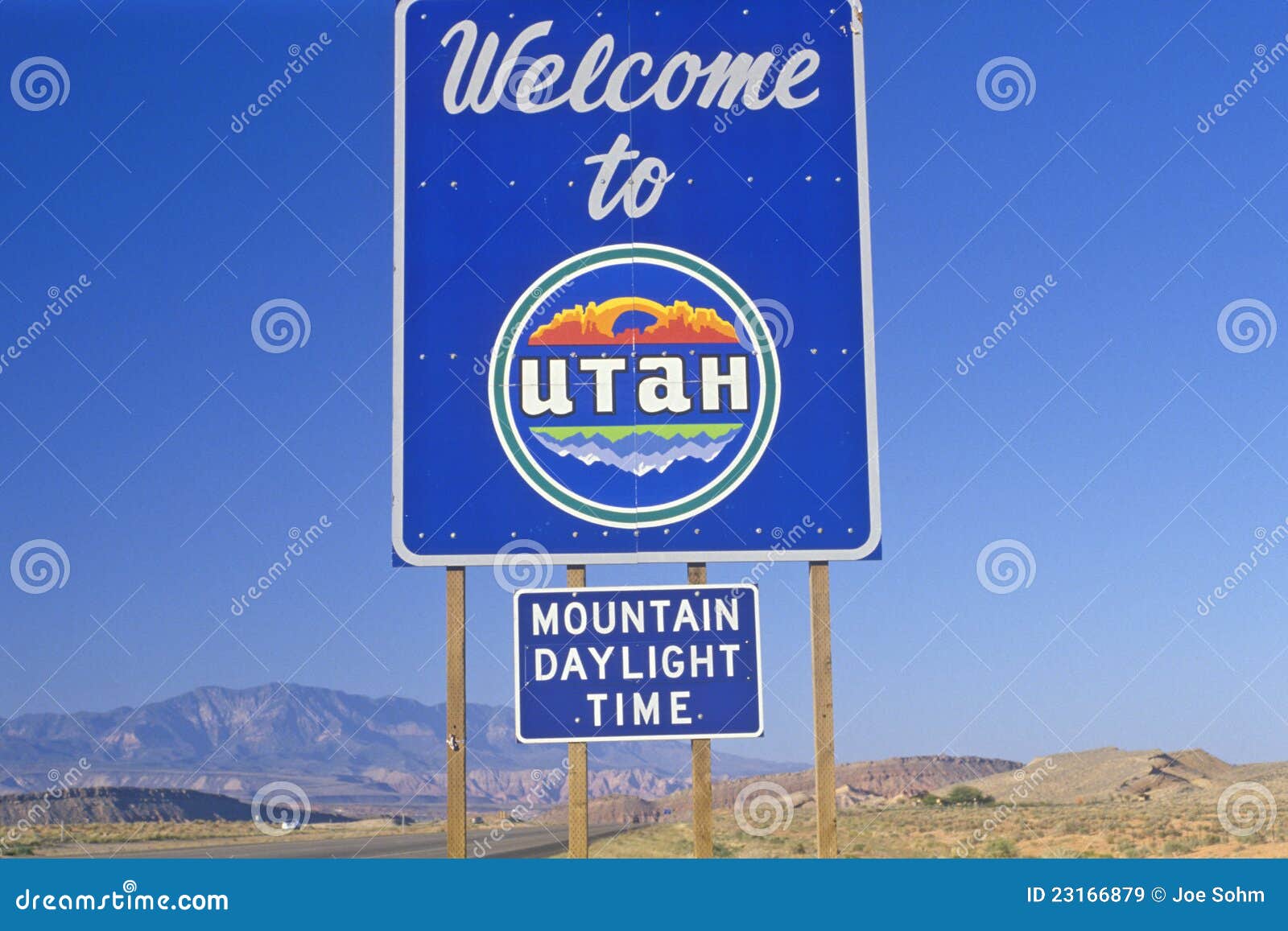Welcome to Utah Sign stock image. Image of highways, color - 23166879
