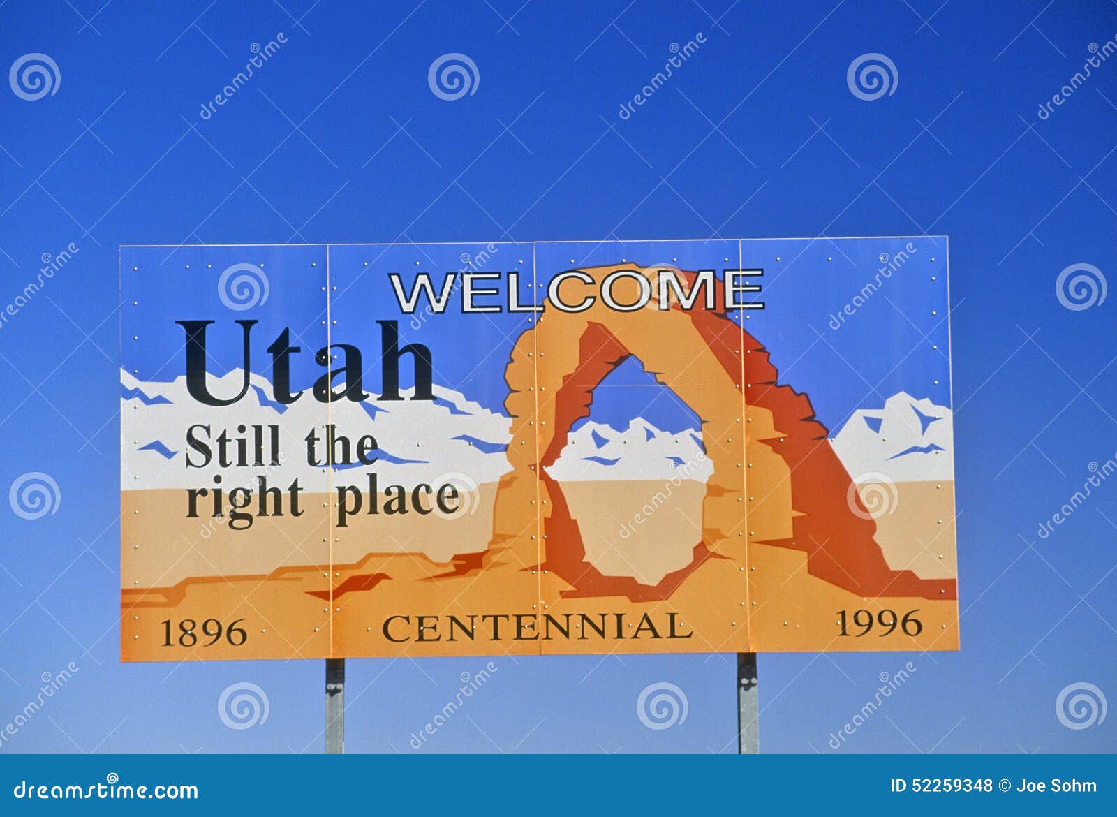 Welcome to Utah Sign stock photo. Image of boundaries - 52259348