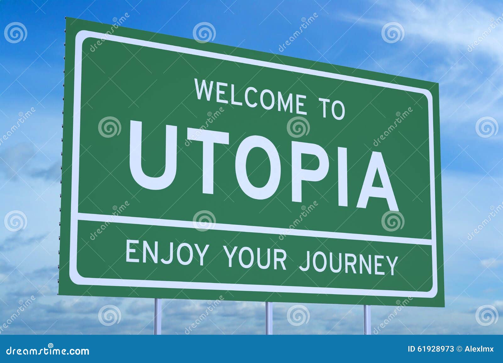 Welcome to Utopia concept stock illustration. Illustration of abstract ...