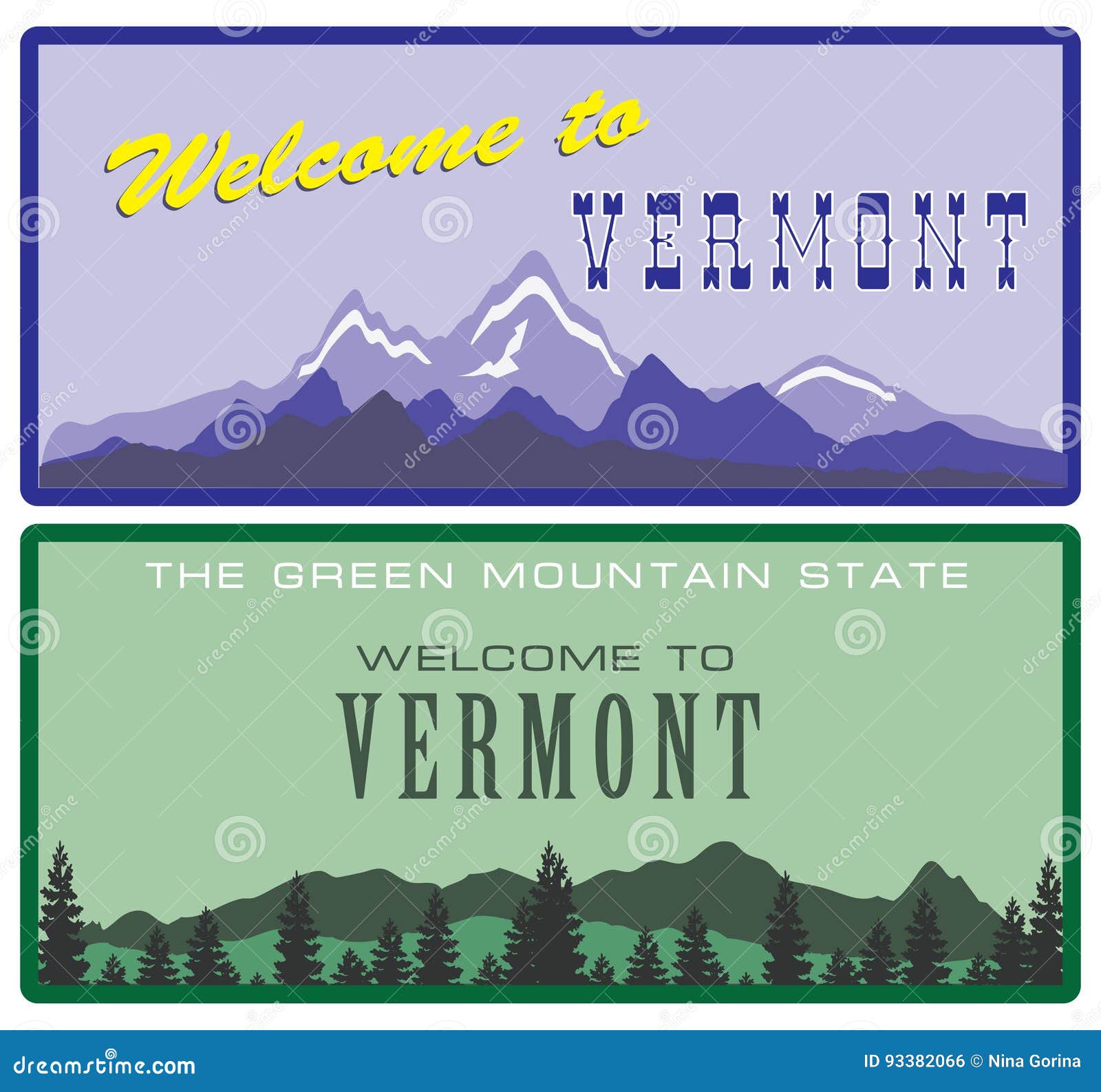 Welcome to Vermont stock vector. Illustration of hours - 93382066