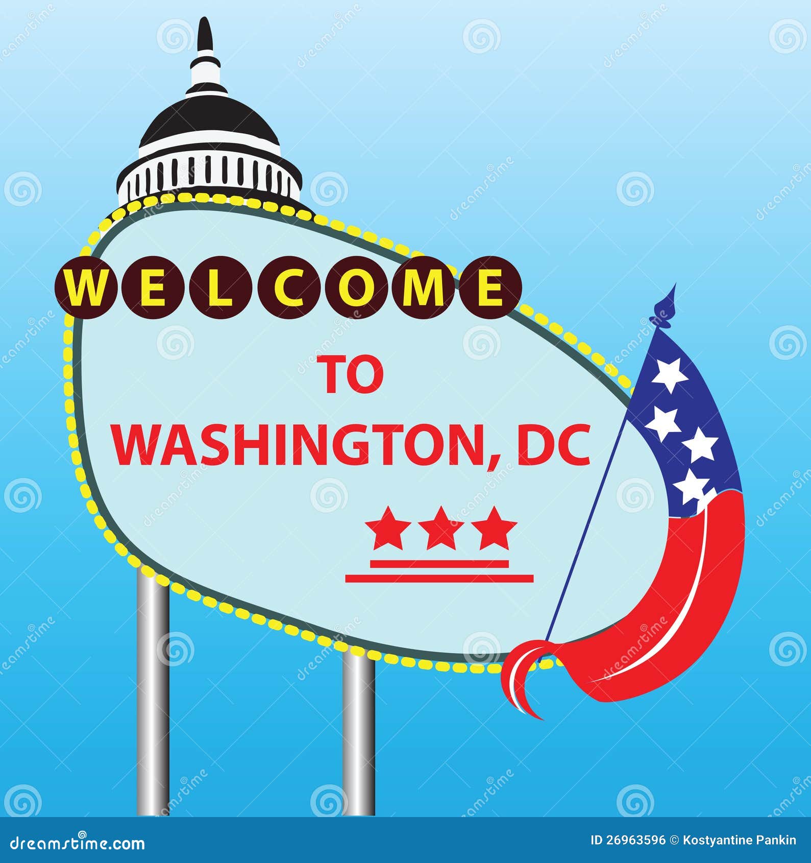 Welcome to Washington DC stock vector. Illustration of image - 26963596