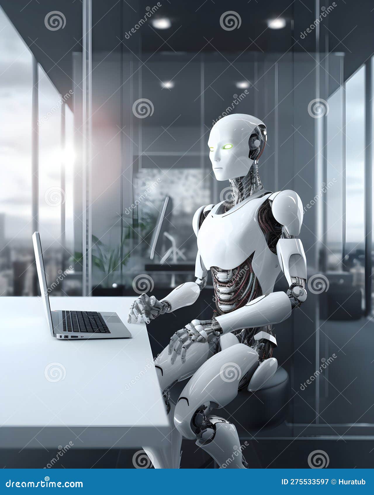 The Robotic Colleague - an Office Worker of the Future Stock ...