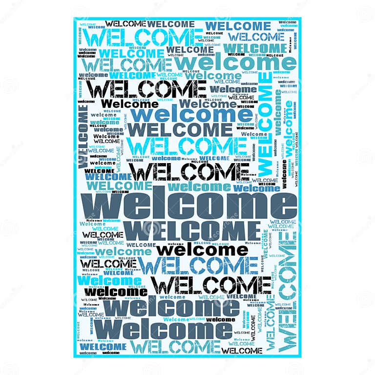 Welcome Turquoise Text Illustration Background Header Stock ...