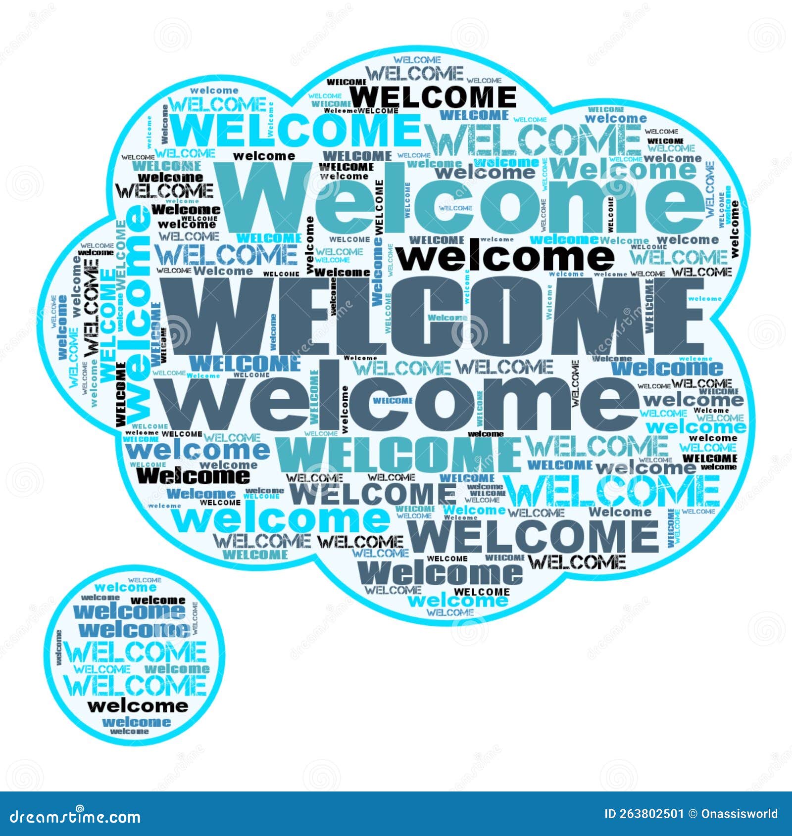 Welcome Turquoise Text Illustration Background Header Stock ...