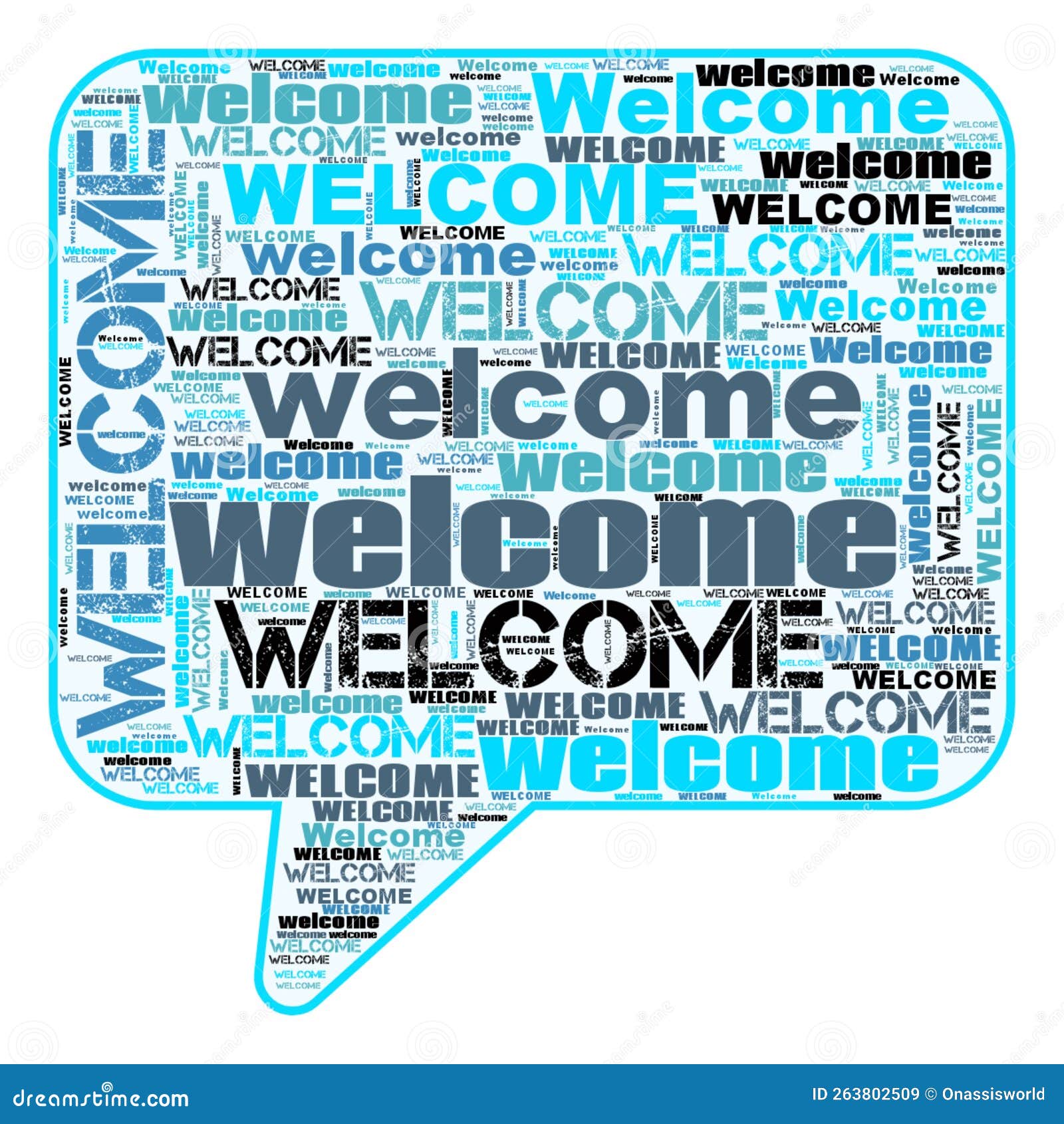 Welcome Turquoise Text Illustration Background Header Stock ...