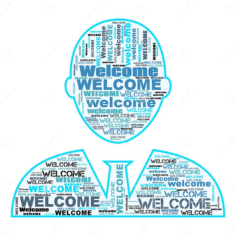 Welcome Turquoise Text Illustration Background Header Stock ...