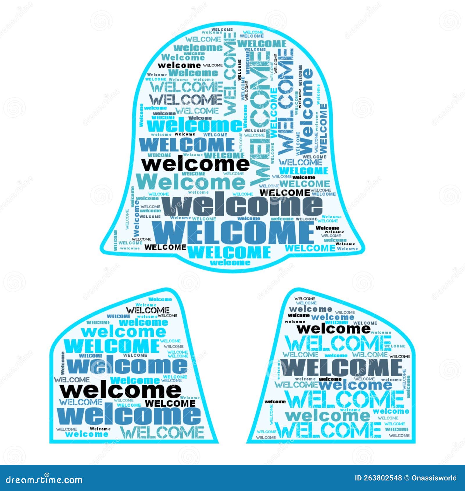 Welcome Turquoise Text Illustration Background Header Stock ...