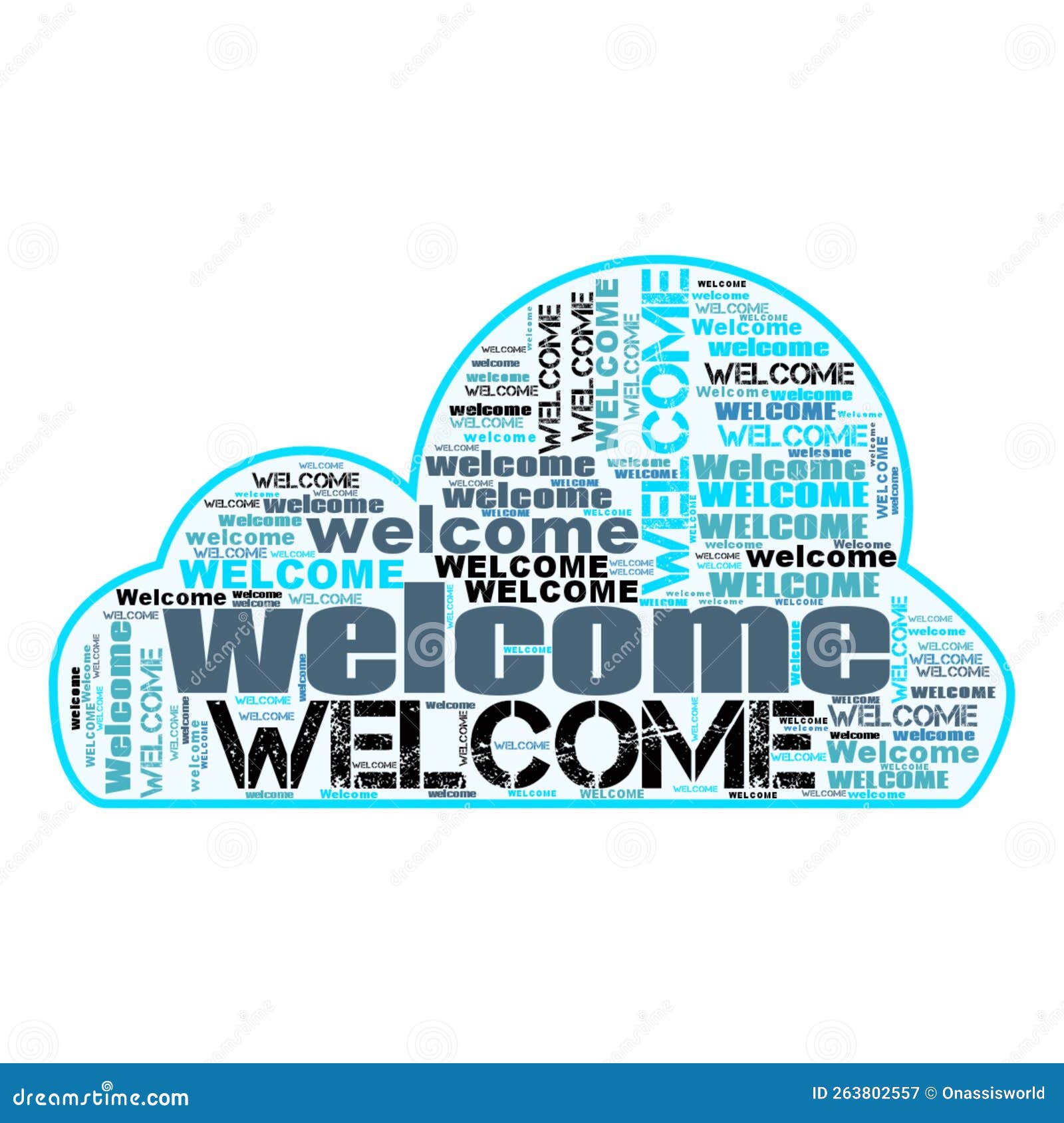 Welcome Turquoise Text Illustration Background Header Stock ...