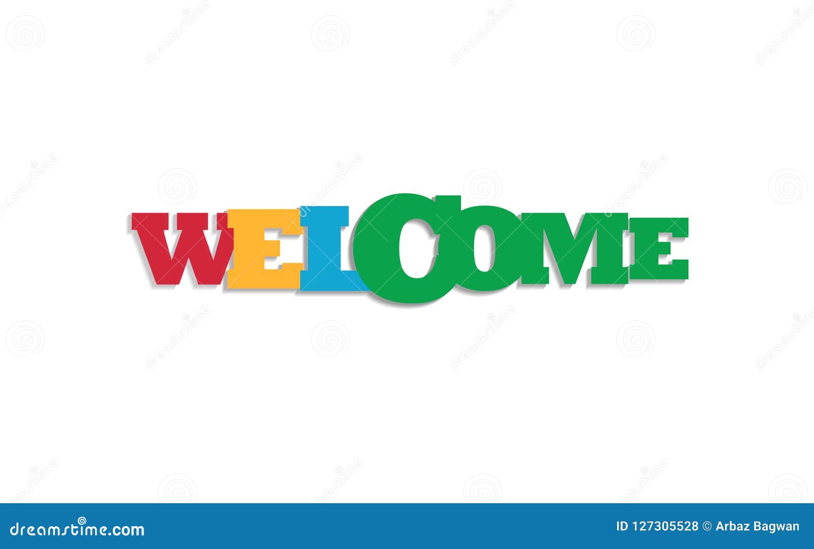 Welcome stock illustration. Illustration of blue, decoration - 127305528
