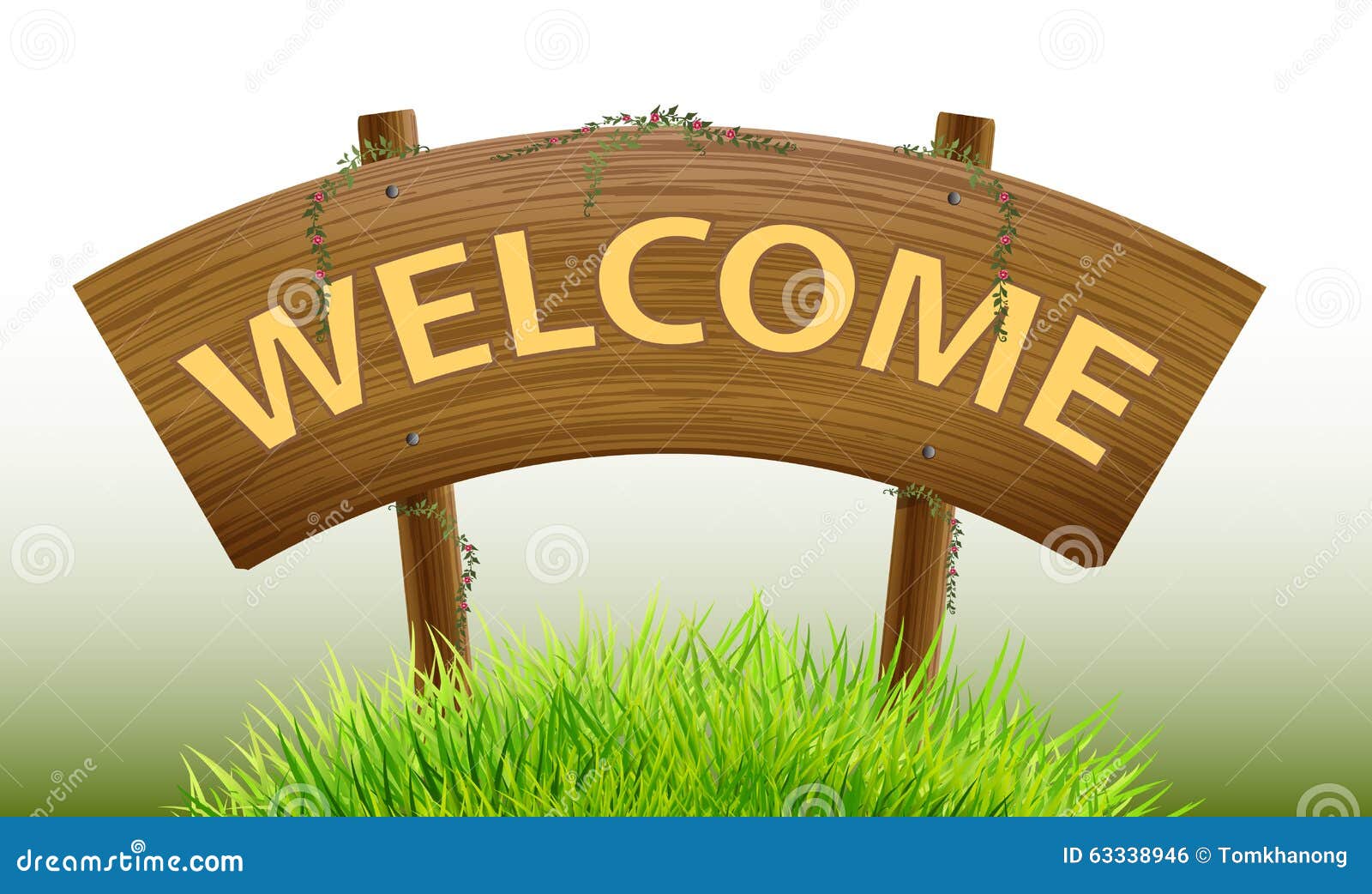 Welcome Wood Sign Welcome Vector Design Stock Vector - Illustration of ...