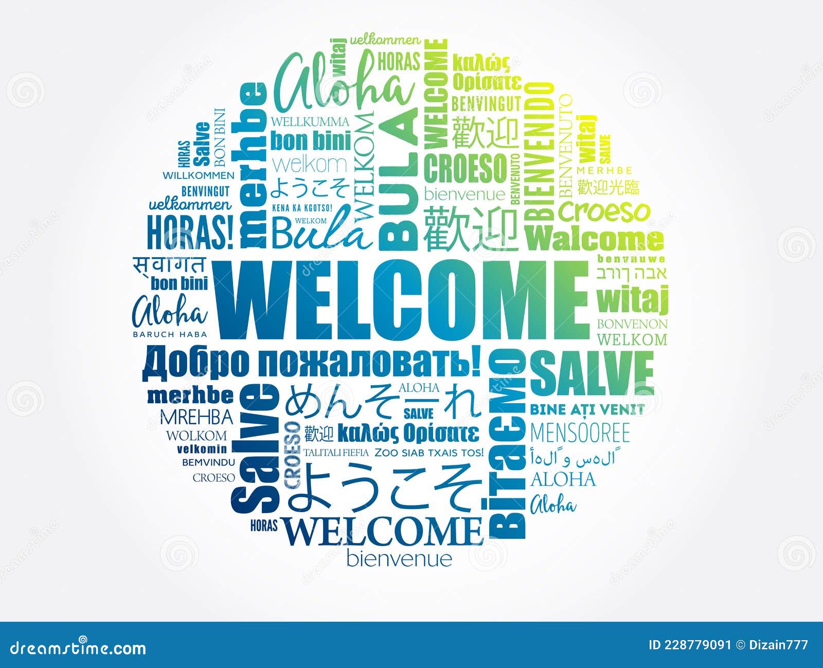 WELCOME Word Cloud In Different Languages, Concept Background Royalty ...