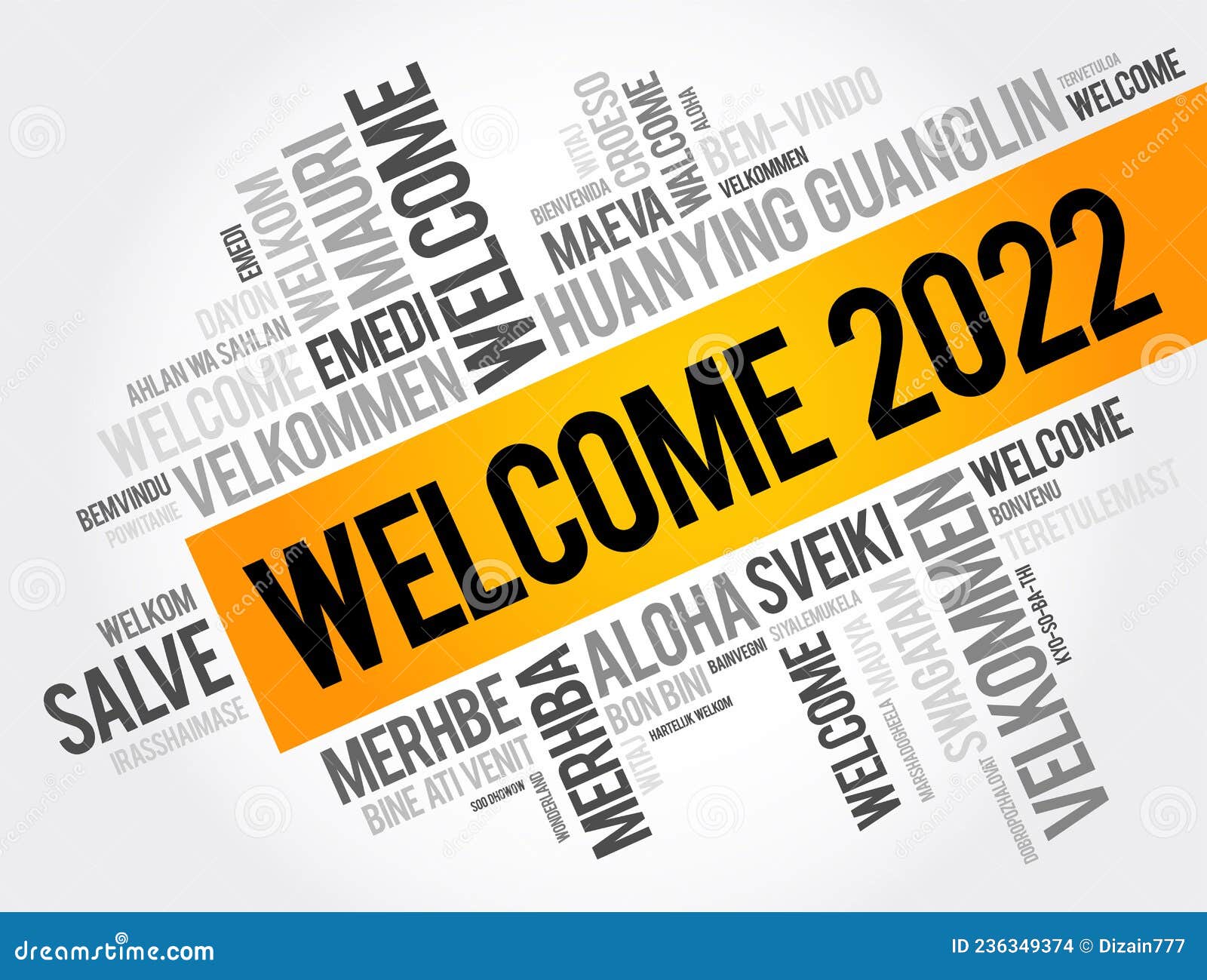 WELCOME 2022 Word Cloud in Different Languages, Conceptual Background ...