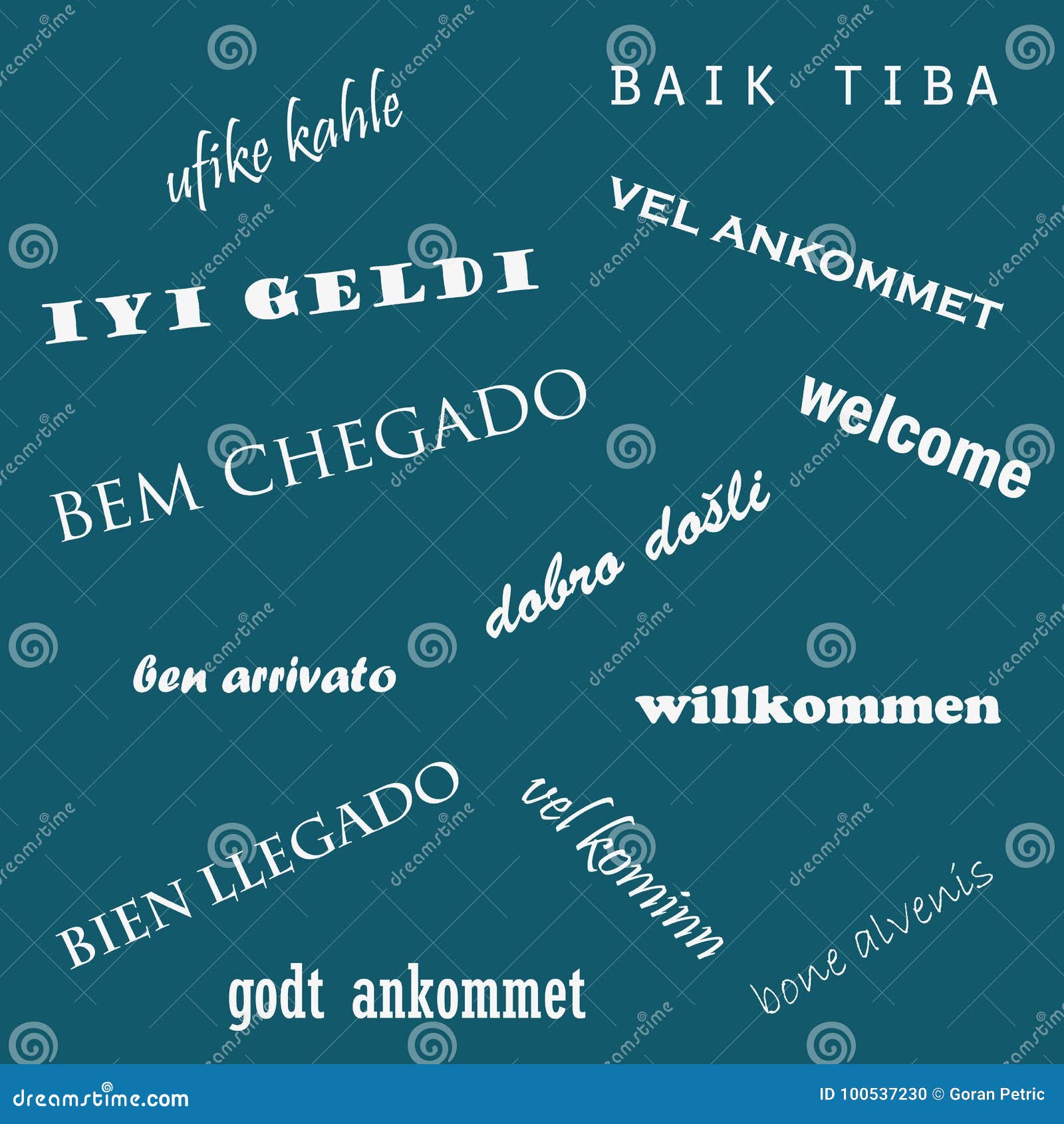 Welcome Word Cloud in Different Languages. Language Day Stock Vector ...