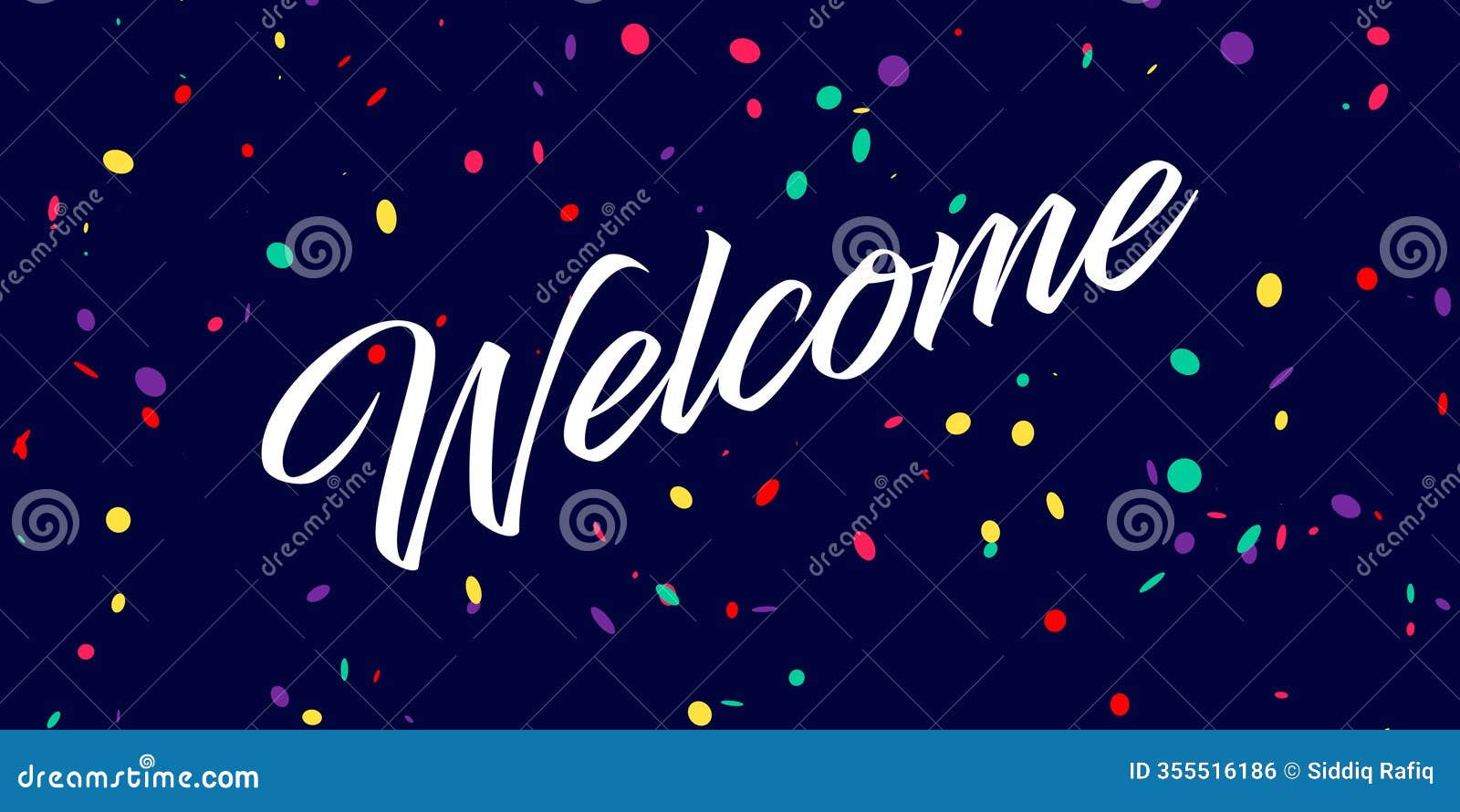 Welcome Word stock illustration. Illustration of typographic - 355516186