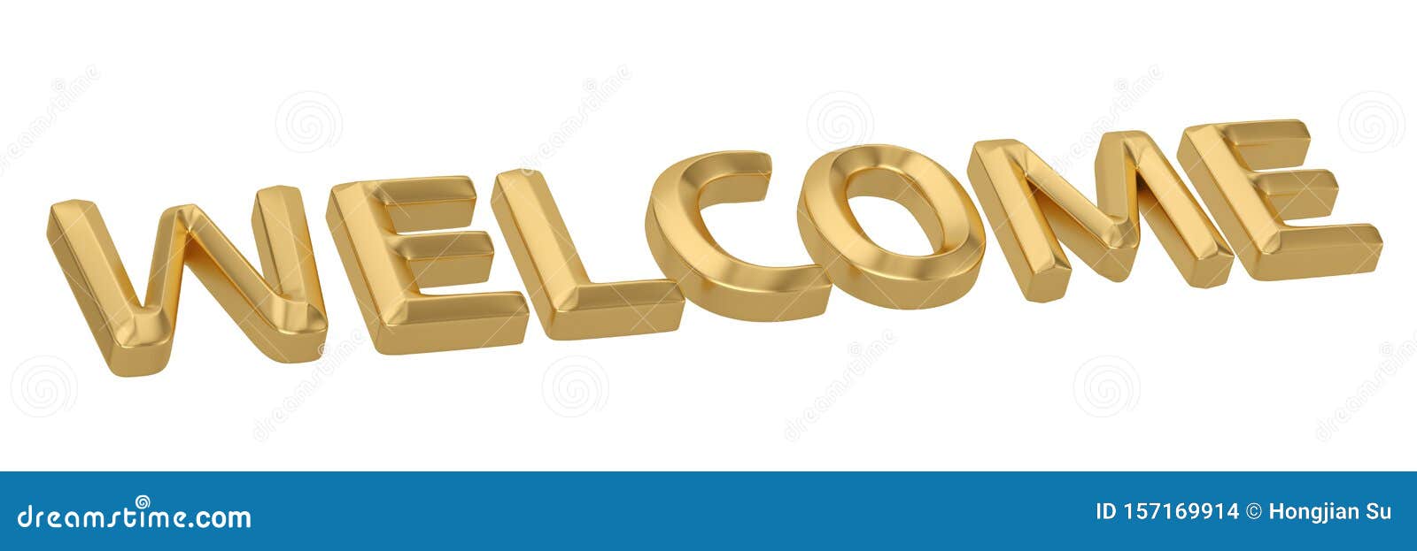 Welcome Word 3D Logo Isolated on White Background 3D Illustration Stock ...