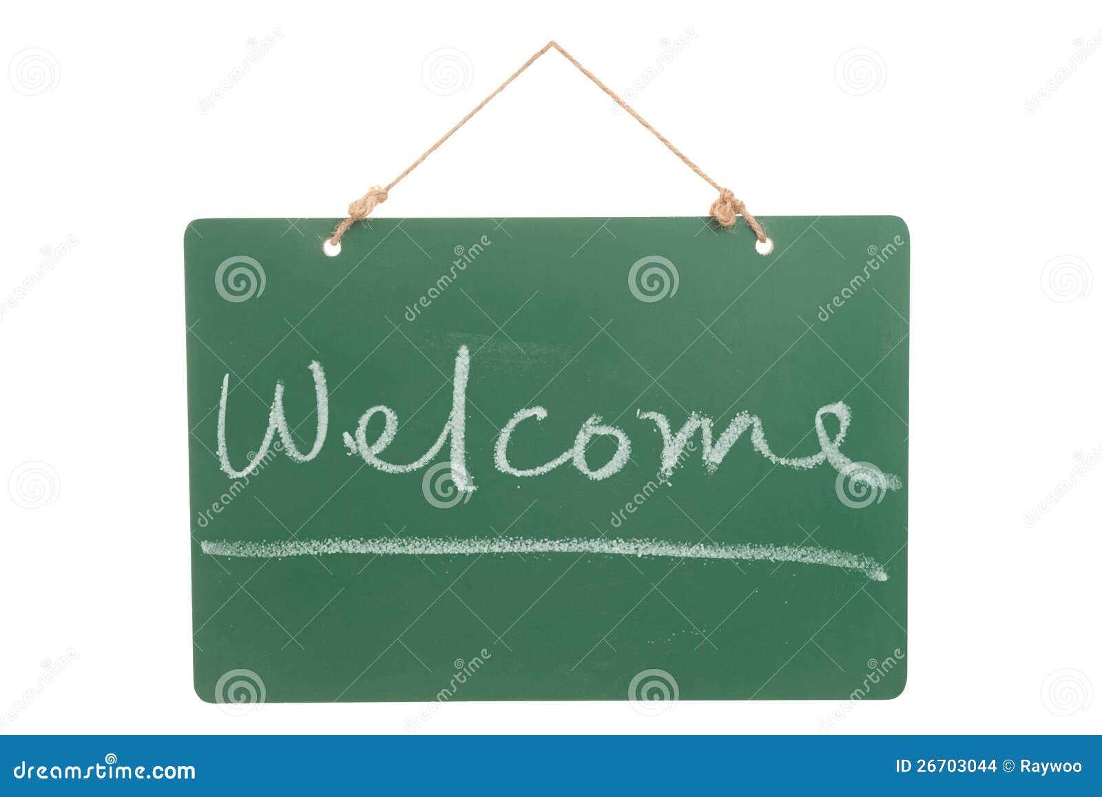 Welcome Word on Green Board Stock Photo - Image of bulletin, welcome ...