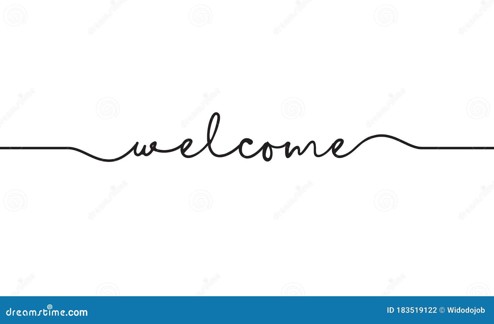 Welcome Word Handwritten Vector Stock Vector - Illustration of greeting ...