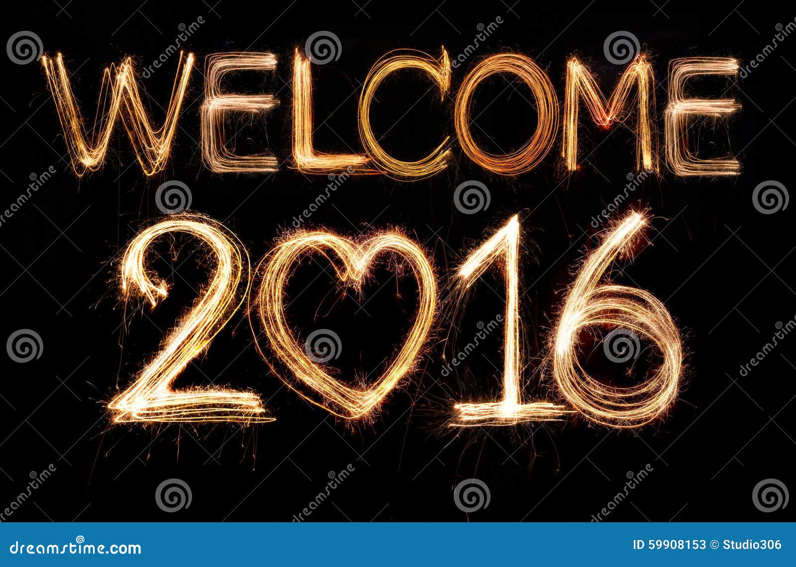 Welcome 2016 stock image. Image of fireworks, bright - 59908153