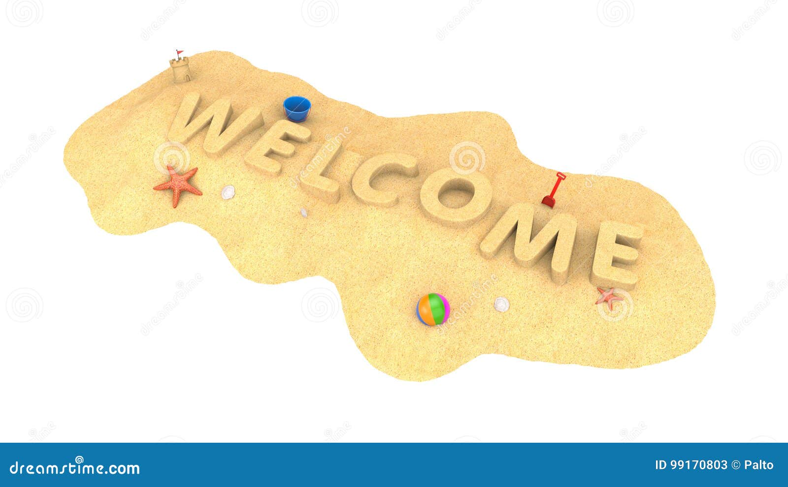 Welcome - word from sand stock illustration. Illustration of september ...