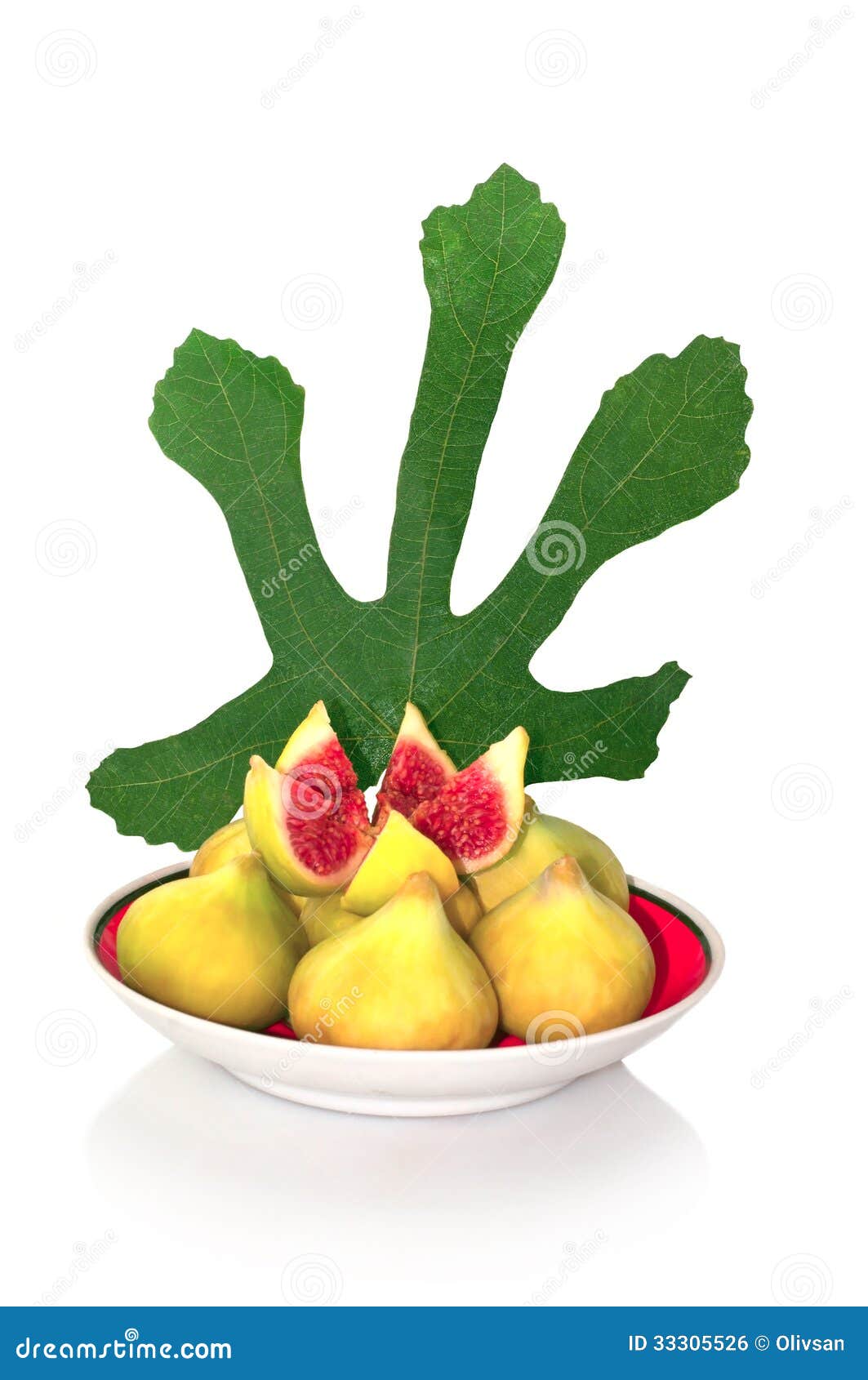 Welcome Yellow Figs Dessert Stock Photo - Image of summer, leaf: 33305526
