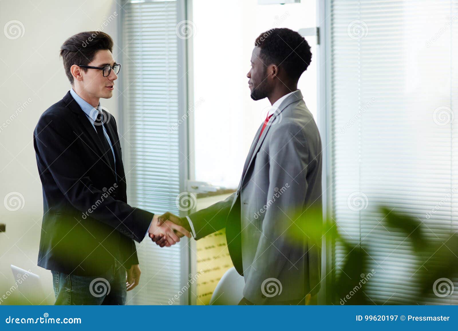 Welcoming business partner stock image. Image of negotiation - 99620197