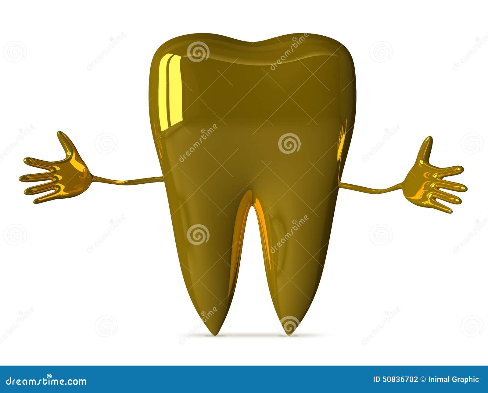 Golden Tooth With Balloon Stock Photography | CartoonDealer.com #50836796