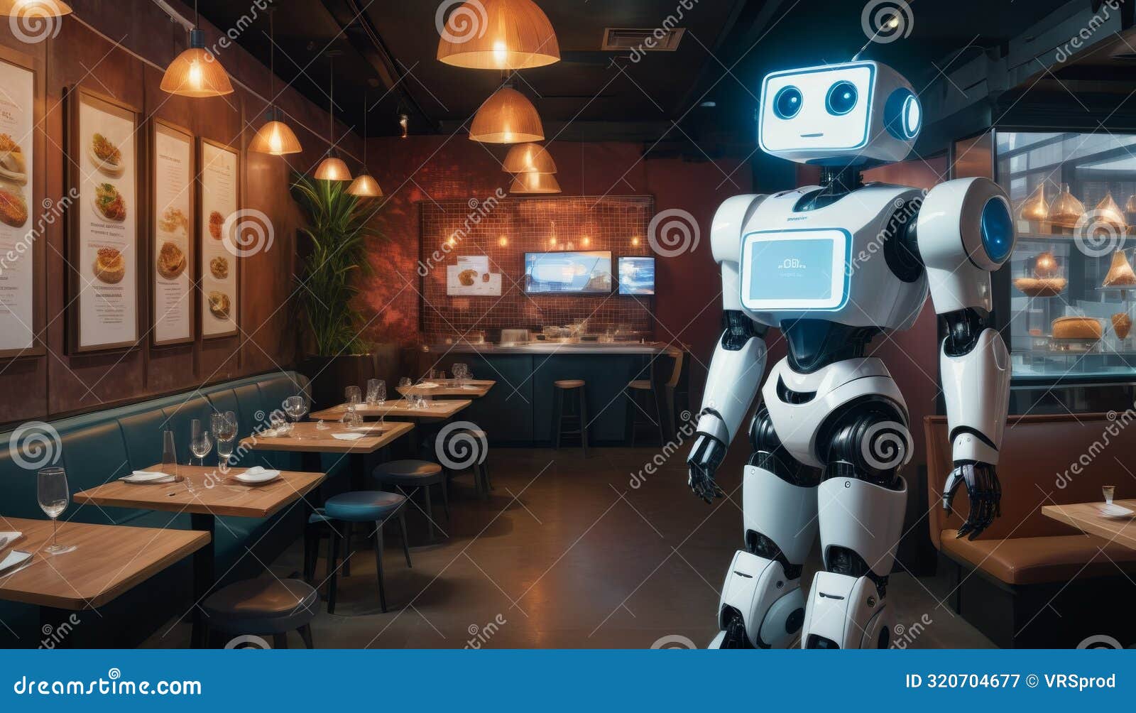 Welcoming Robot Host at Restaurant Stock Image - Image of eater ... Welcoming Robot Host at Restaurant Stock Image - Image of eater ...