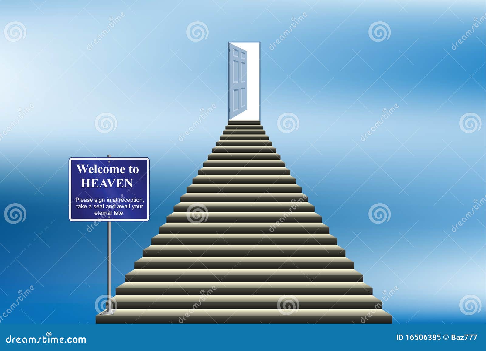 Welcoming you into heaven stock vector. Illustration of entrance - 16506385