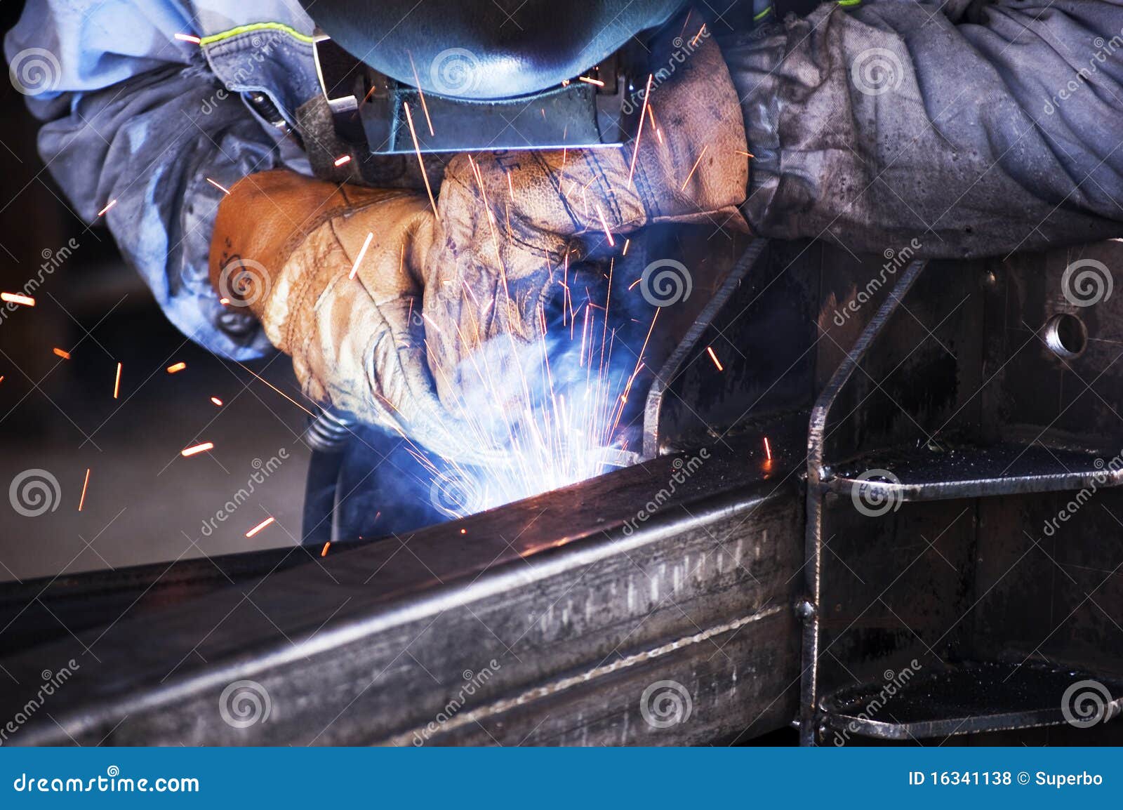 Weld stock photo. Image of sparks, welder, welding, pipes - 16341138