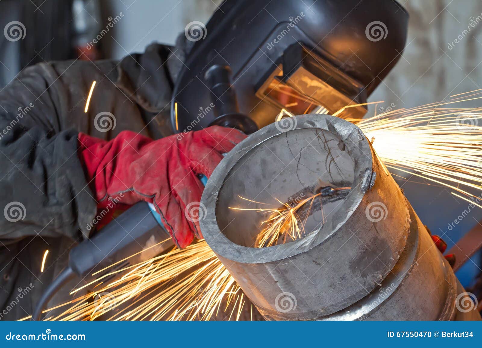 Weld On A Thick Polyethylene Pipe Stock Image | CartoonDealer.com ...