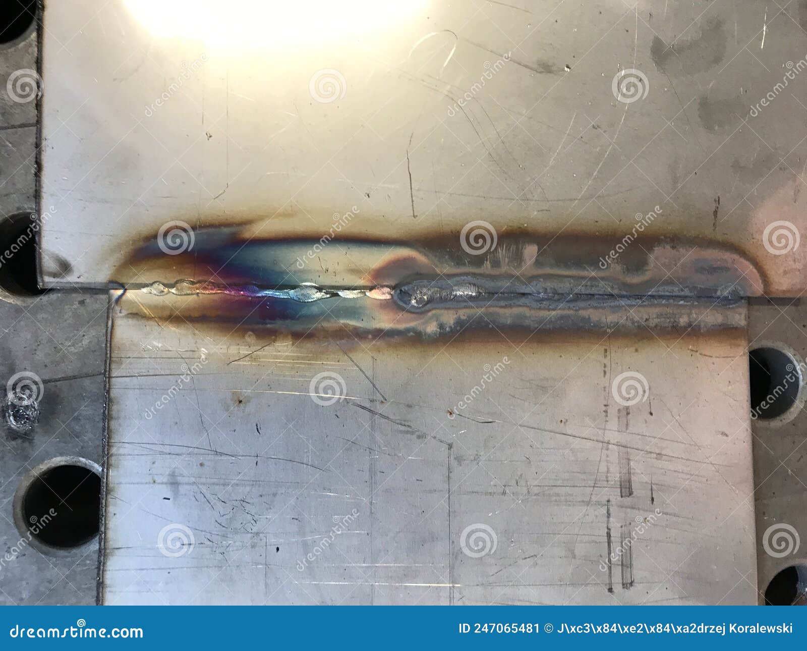 Weld on metal. stock image. Image of flash, method, safety - 247065481