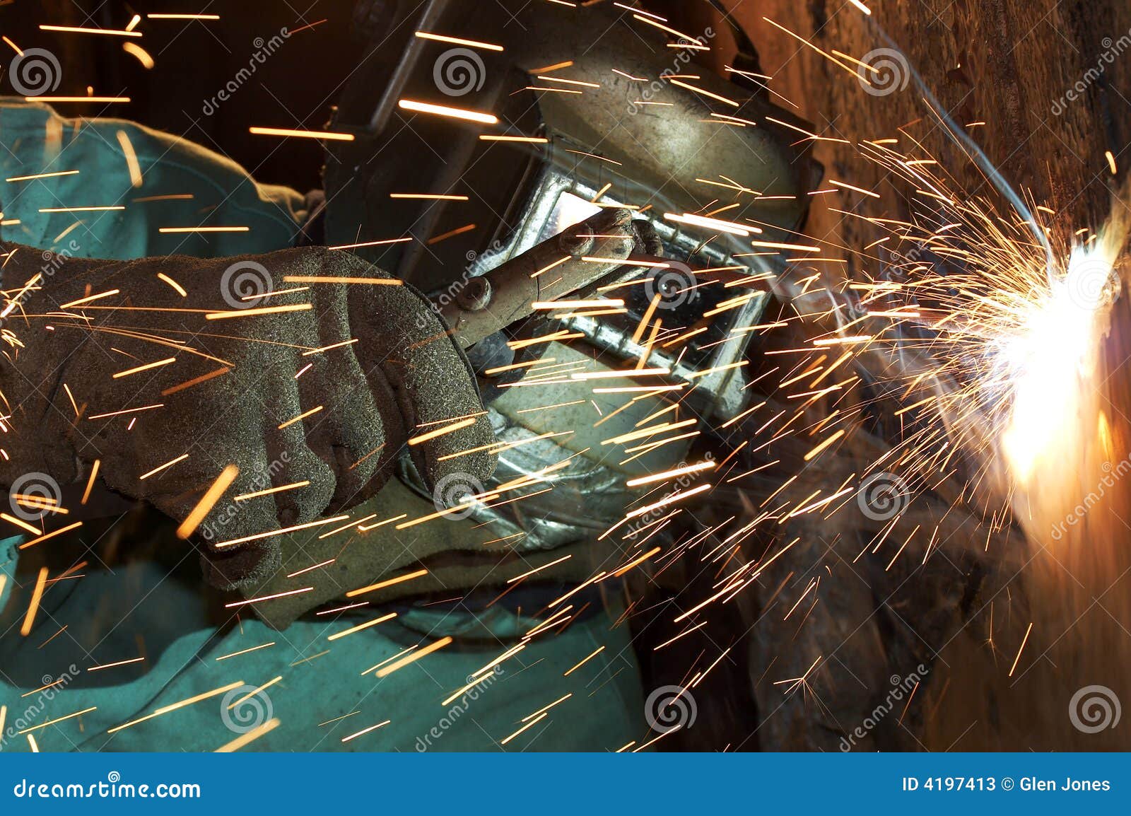 Weld spark work stock image. Image of spark, work, welder - 4197413