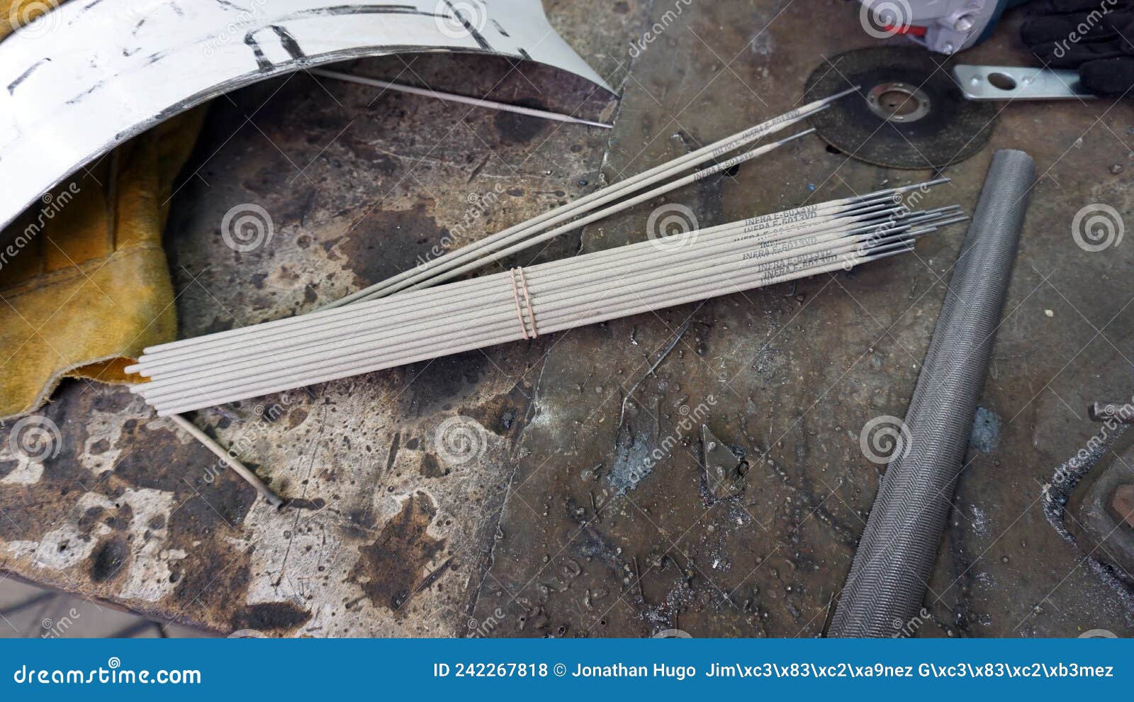 Weld workshop tools items stock photo. Image of texture - 242267818