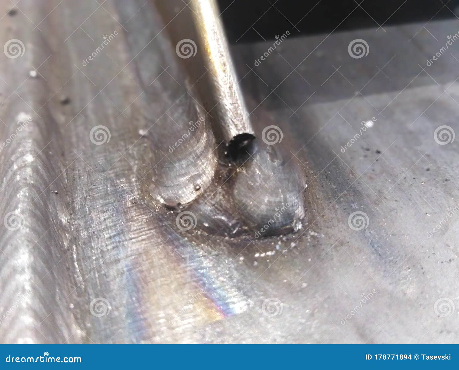 Welded Edges Element of Stainless Steel Stock Photo - Image of metal ...