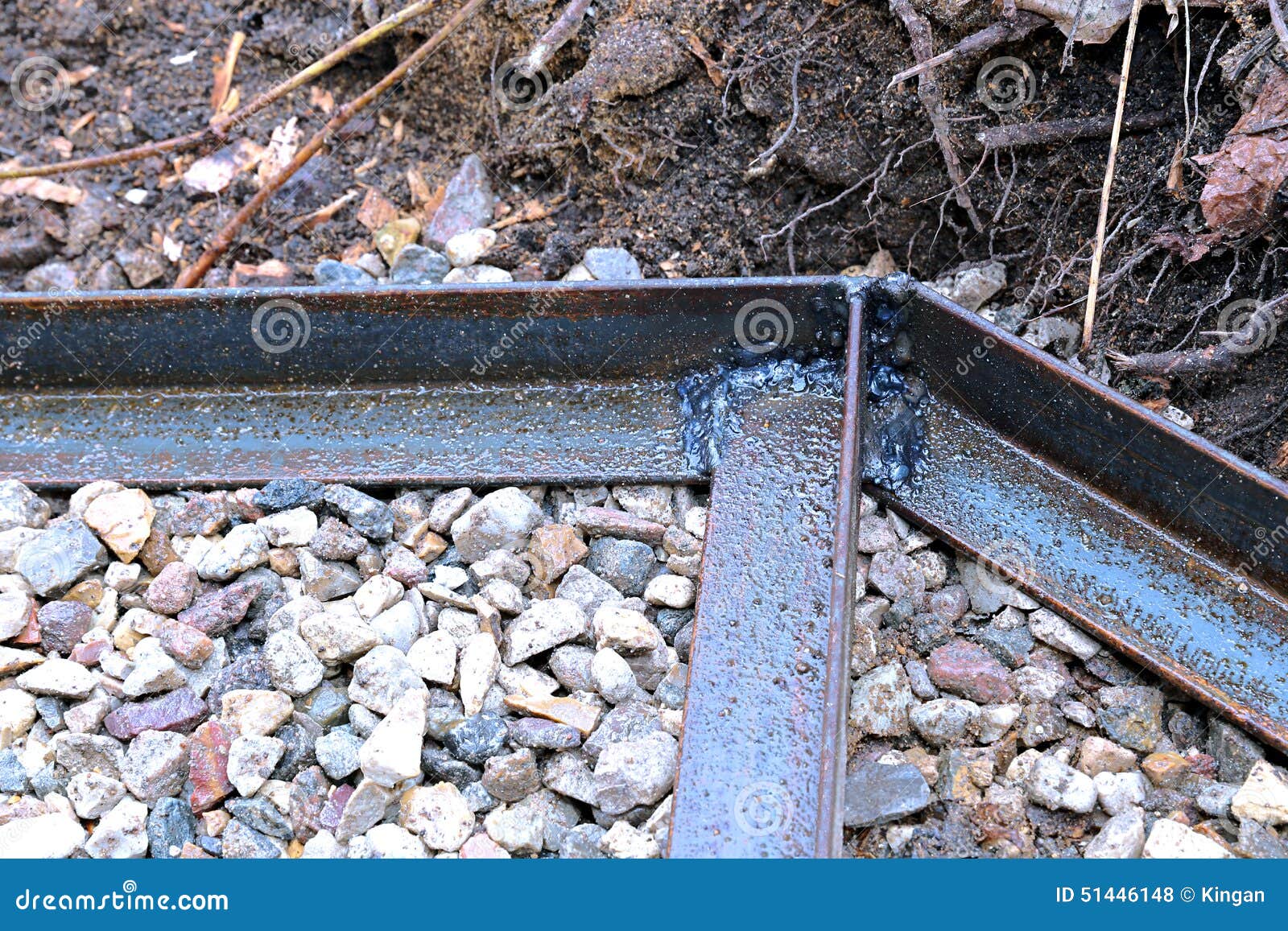 The Welded Joint of Steel Corners Stock Photo - Image of steely ...