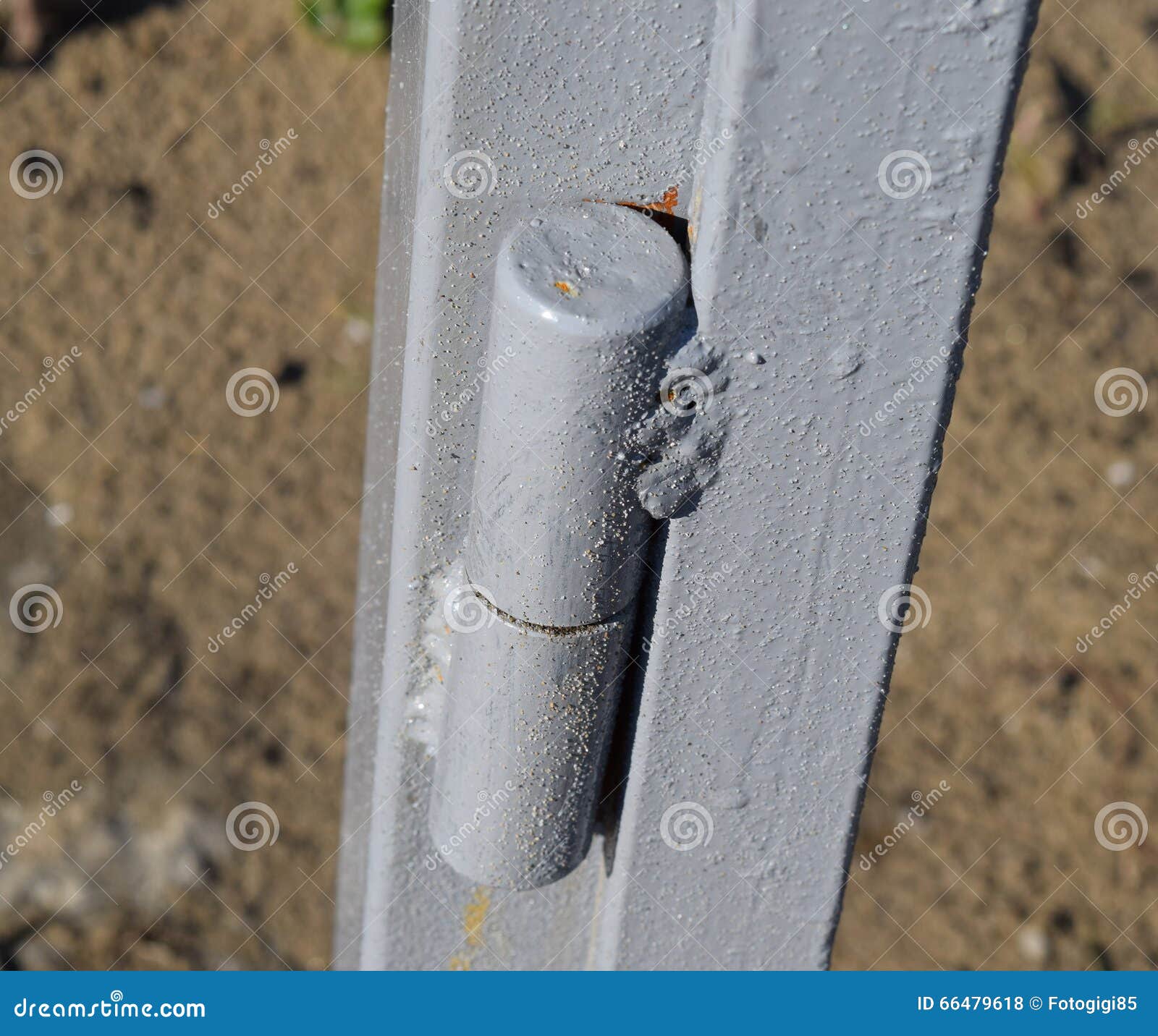 The welded loops for gate stock photo. Image of fence - 66479618