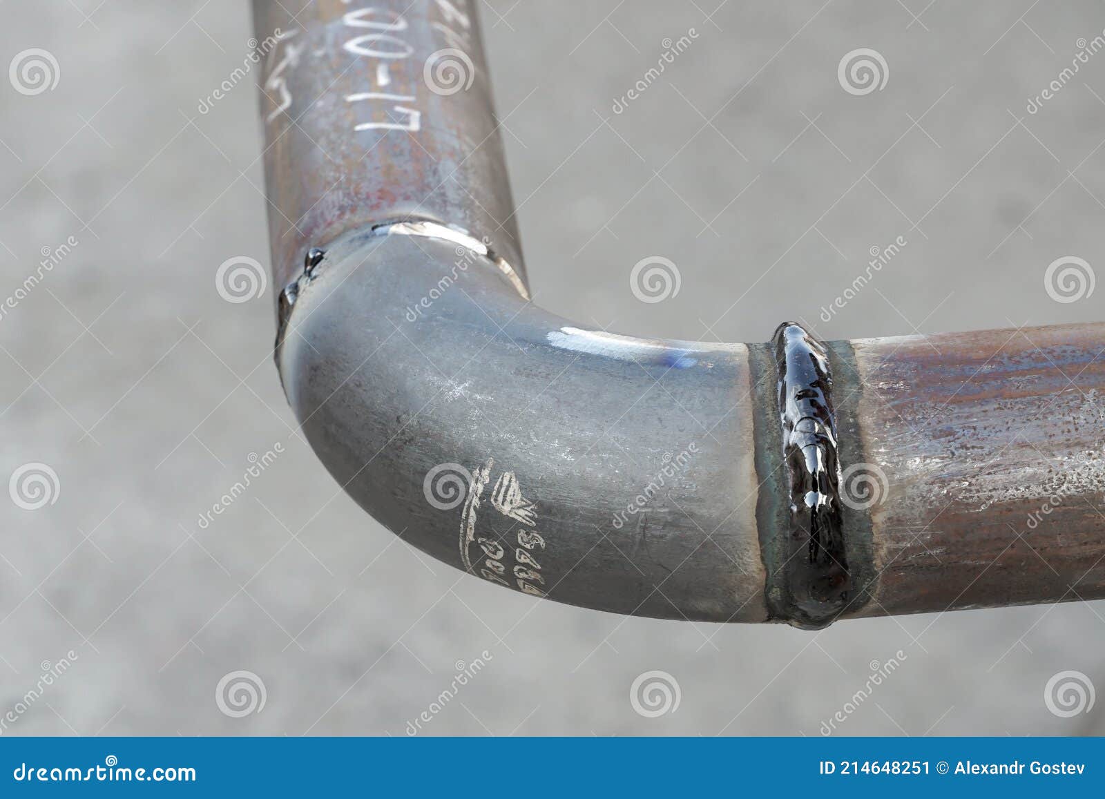 Welded Seam of the Process Pipeline DN 50 Immediately after Welding ...