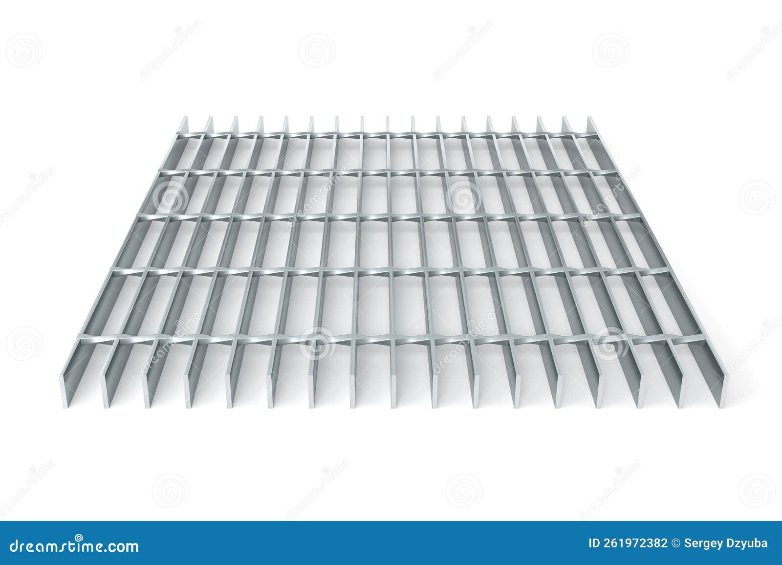 Welded Steel Bar Grating - 3d Stock Illustration - Illustration of grid ...