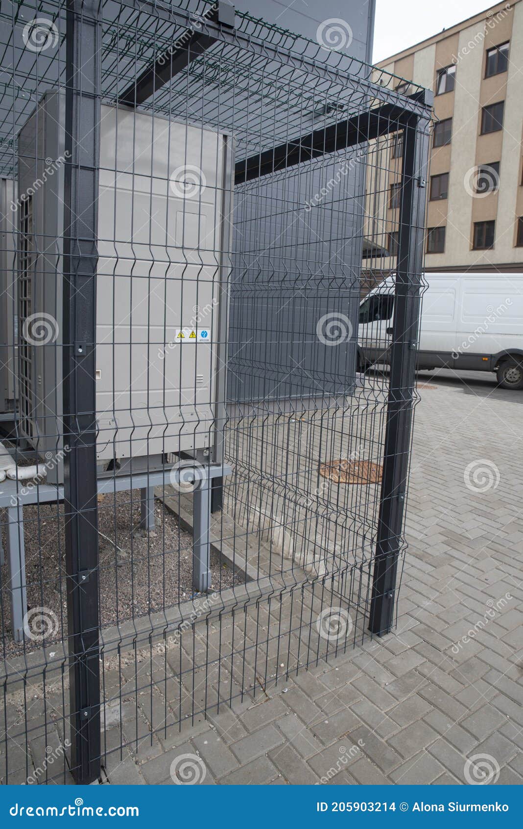 Welded Wire Mesh For Air Conditioner Graphite Color Stock Photo - Image ...