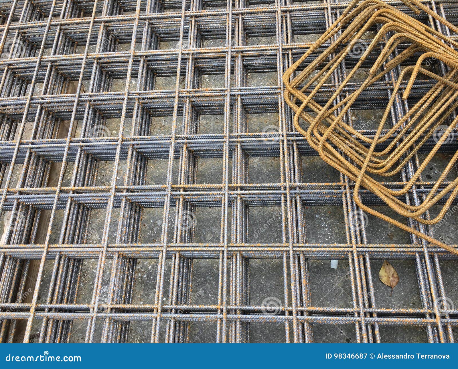 Reinforcing Bar Welded Mesh Which Is Rust Stock Image | CartoonDealer ...